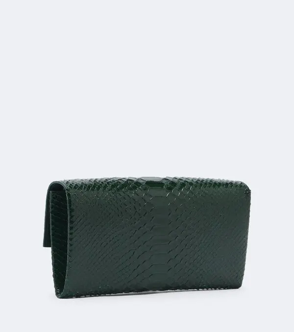 TOM FORD Jean Small Snake-effect Leather Clutch