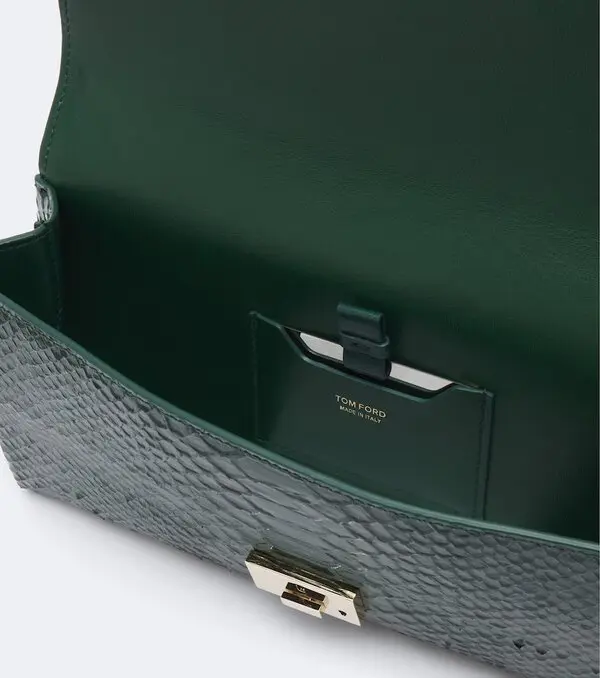 TOM FORD Jean Small Snake-effect Leather Clutch