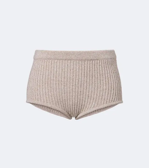 Magda Butrym Ribbed-knit Wool Shorts