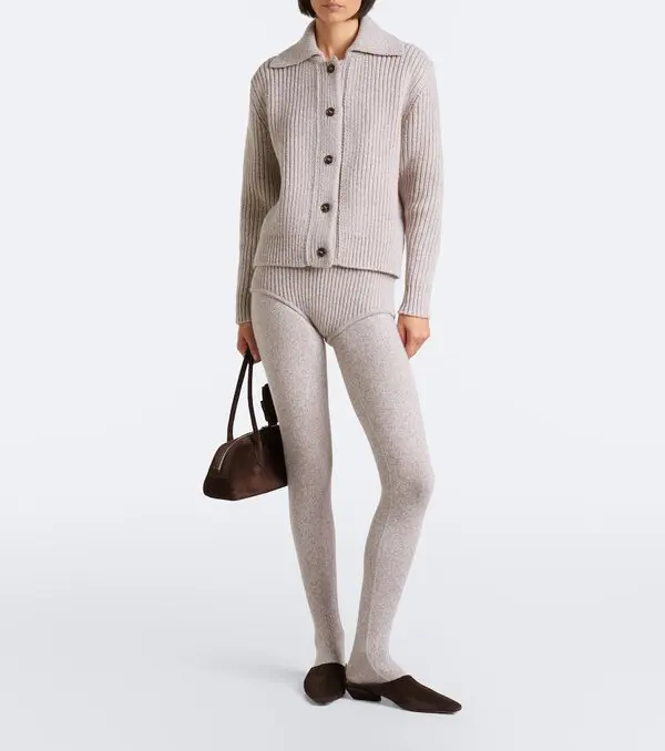 Magda Butrym Ribbed-knit Wool Shorts