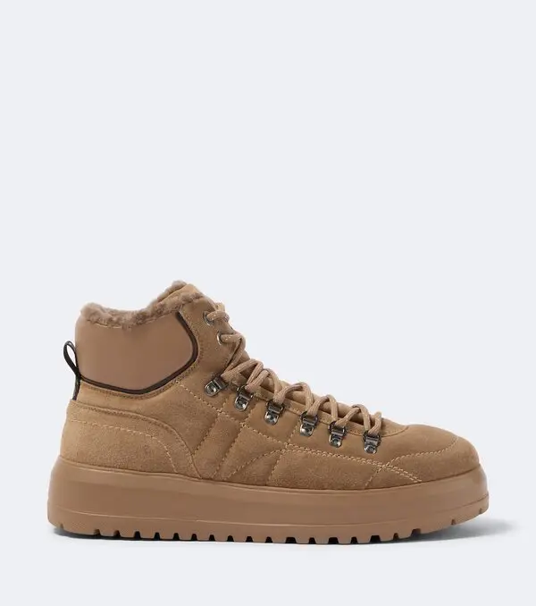 Bogner Antwerp Shearling-lined Suede Lace-up Boots