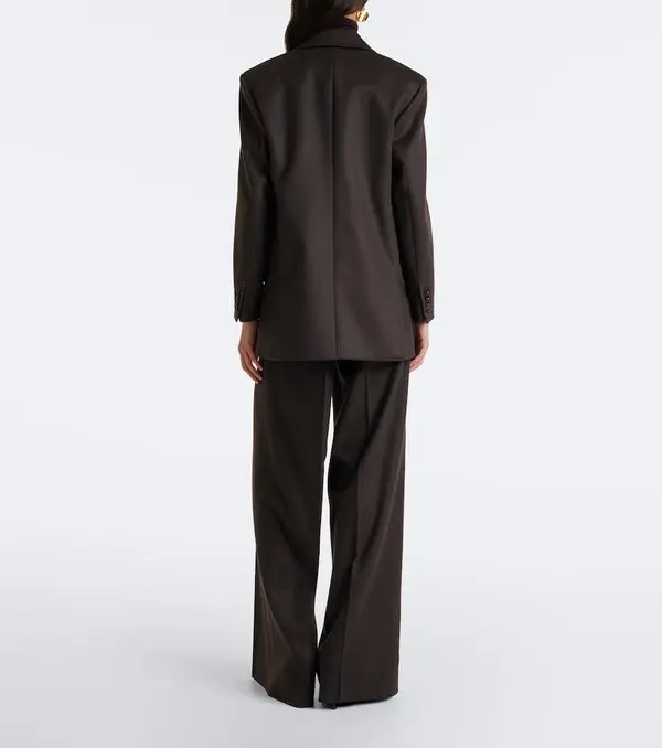 Max Mara Pleated Camel Hair Wide-leg Pants