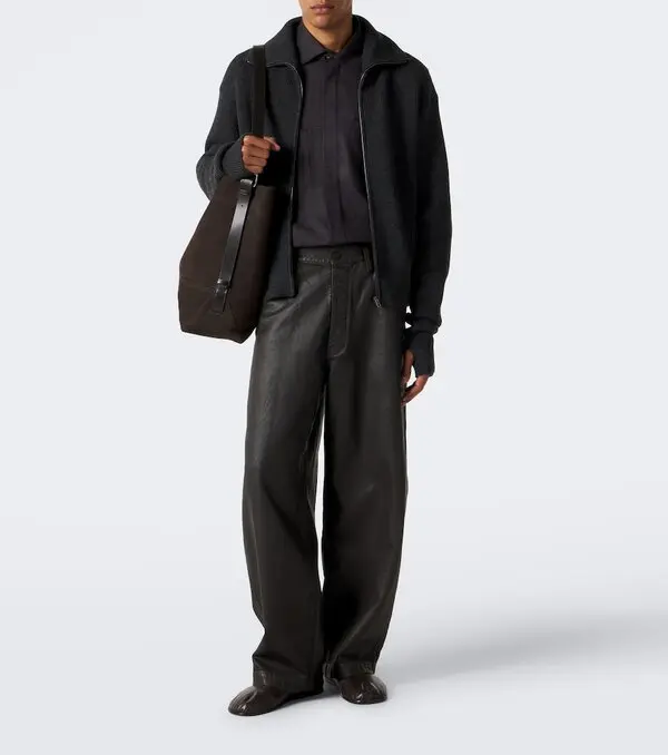 LEMAIRE Ribbed-knit Wool Zip-up Cardigan