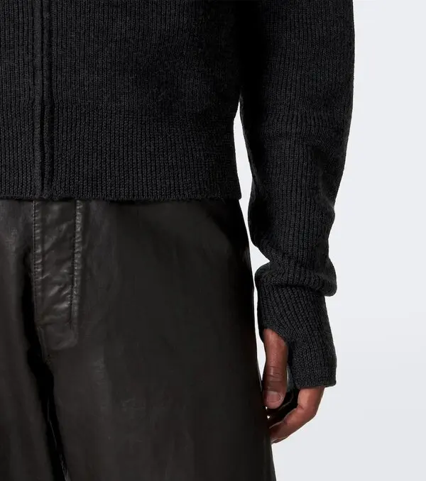 LEMAIRE Ribbed-knit Wool Zip-up Cardigan