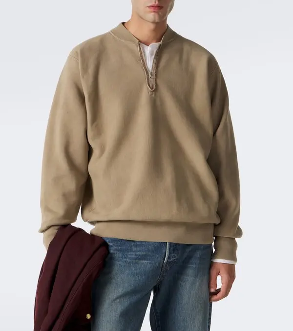 A.PRESSE Cotton Zip-up Sweater