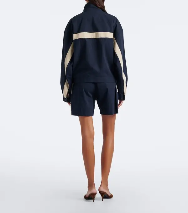 Saint Laurent Logo Cotton Shorts