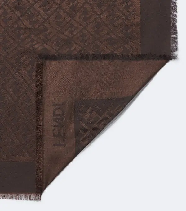 Fendi Ff Silk And Wool Shawl