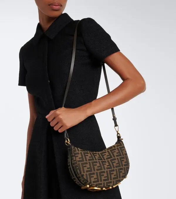 Fendi Graphy Mini Ff Zucca Shoulder Bag