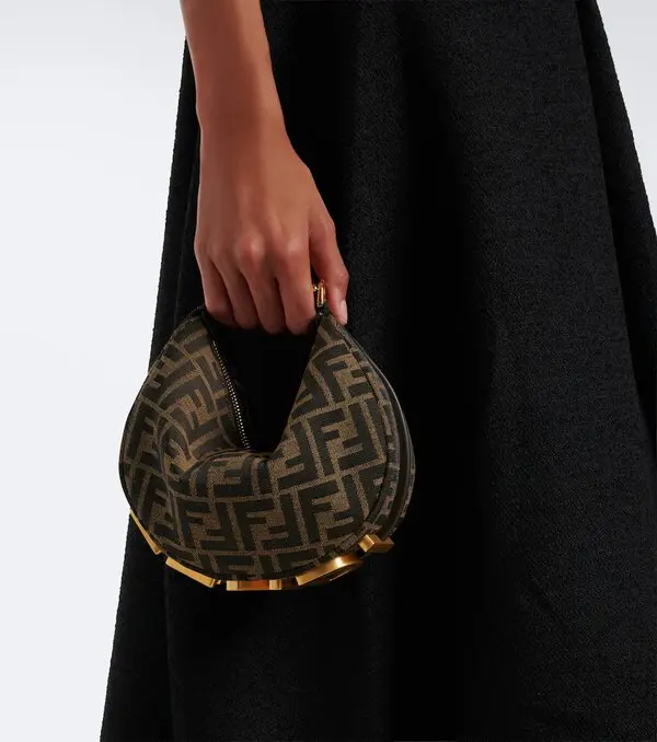 Fendi Graphy Mini Ff Zucca Shoulder Bag