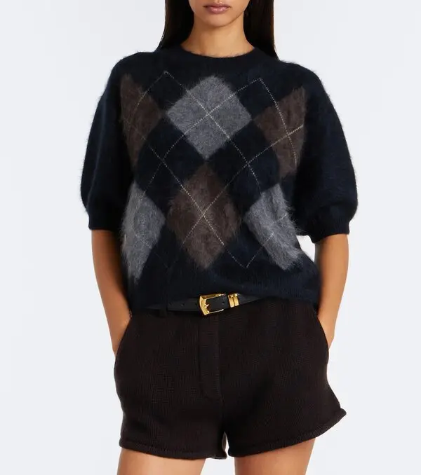 LISA YANG Juniper Argyle Cashmere Sweater - Multicoloured