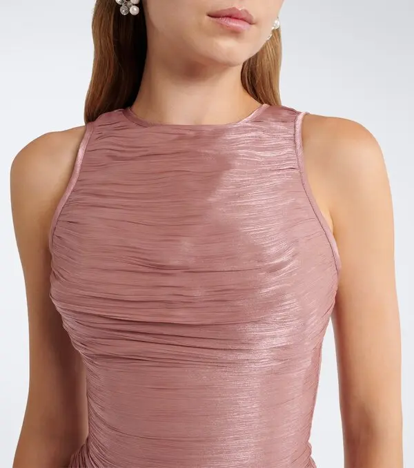 MARMAR HALIM Pleated Satin Gown