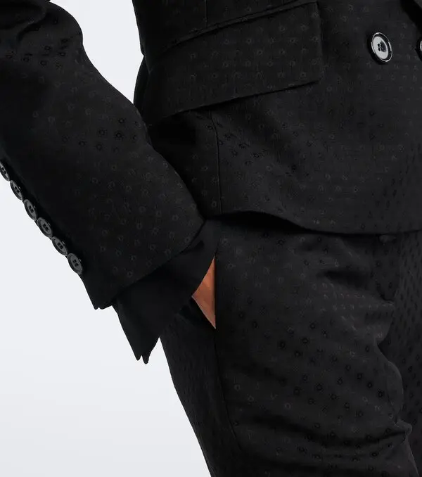 Nina Ricci Jacquard Wool-blend Double-breasted Blazer