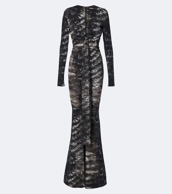 Roberto Cavalli Printed Jumpsuit - Beige