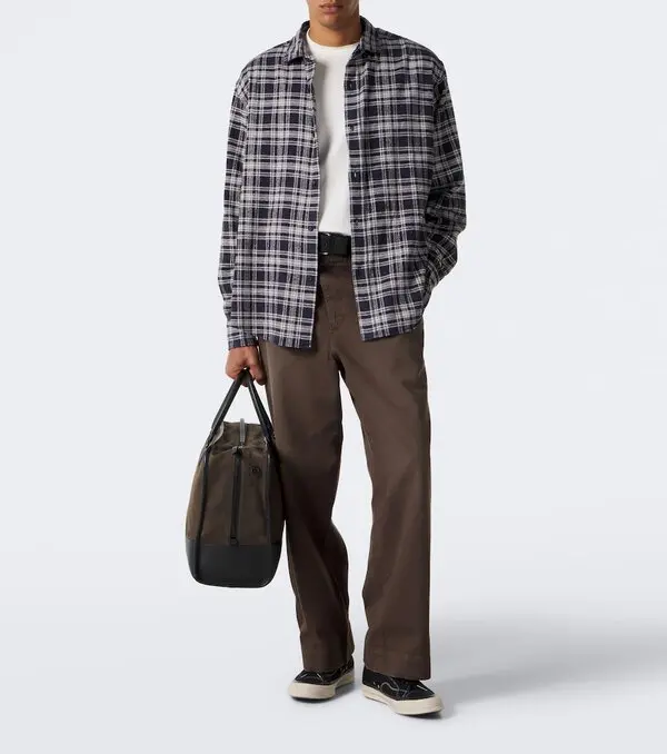 A.PRESSE Checked Cotton And Silk Shirt