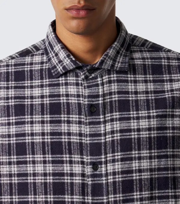 A.PRESSE Checked Cotton And Silk Shirt