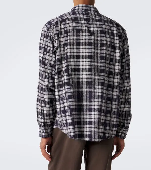 A.PRESSE Checked Cotton And Silk Shirt