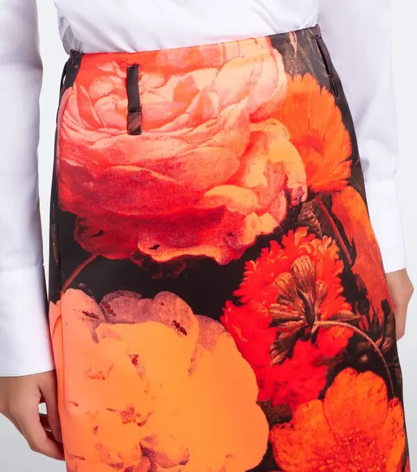 Dries Van Noten Floral Midi Skirt