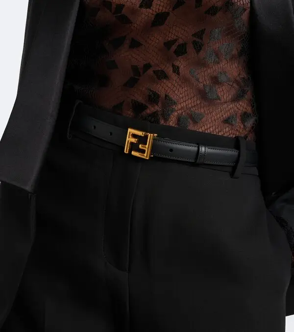 Fendi Ff Leather Belt