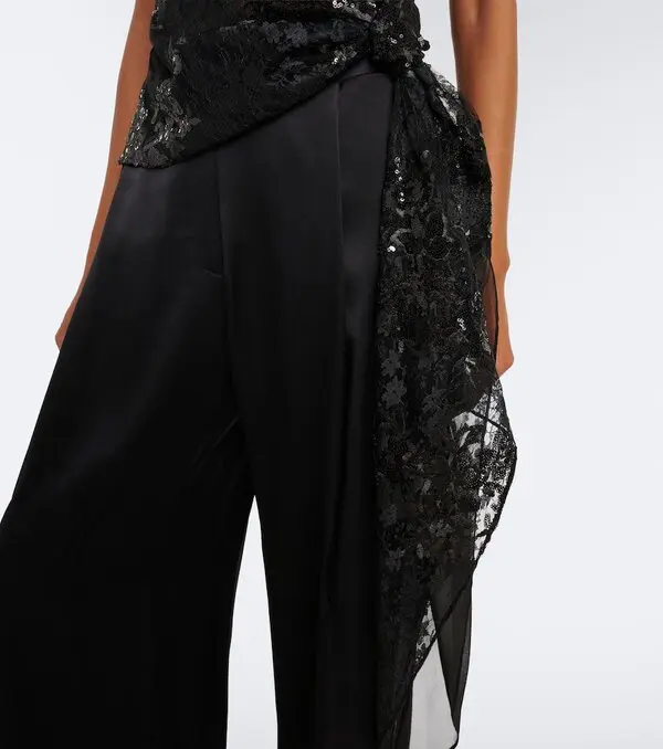 THE SEI Sequined One-shoulder Lace Top