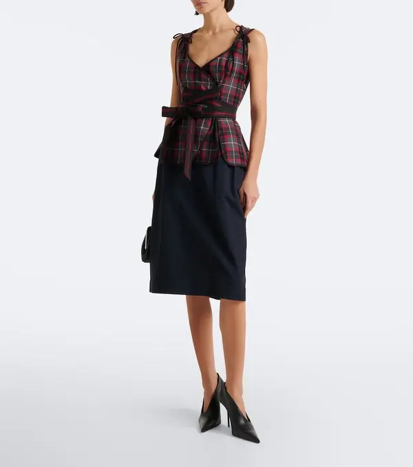 VIVIENNE WESTWOOD Roxy Tartan Wool Top