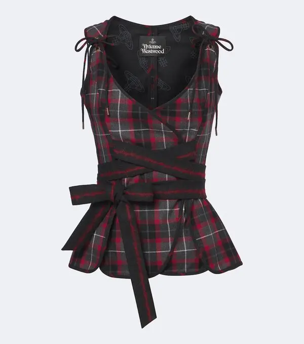 VIVIENNE WESTWOOD Roxy Tartan Wool Top - Multicoloured