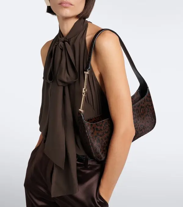 TOM FORD Arc Small Calf Hair Shoulder Bag