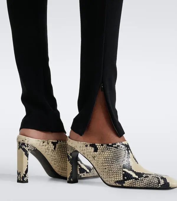 TOTEME Snake-effect Leather Mules