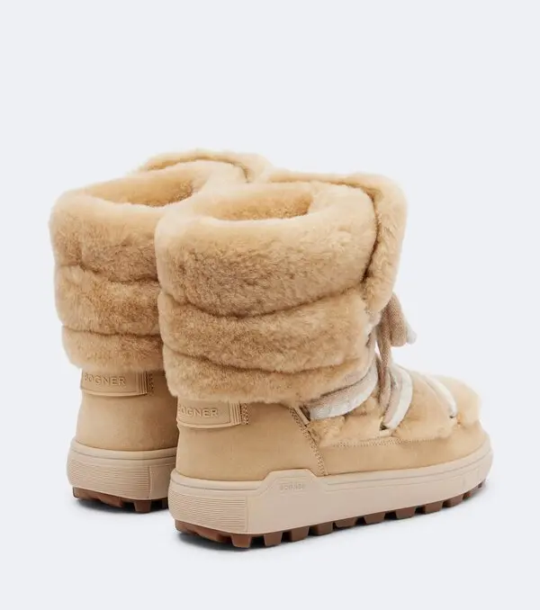 Bogner Chamonix Shearling And Suede Snow Boots