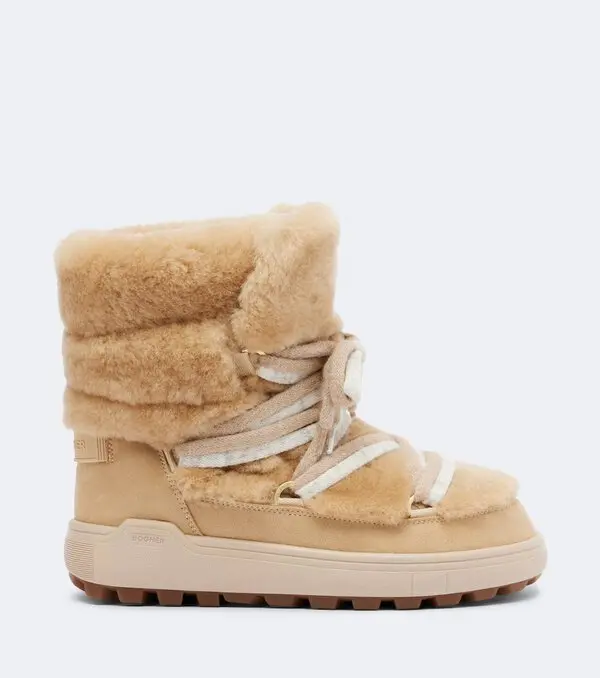 Bogner Chamonix Shearling And Suede Snow Boots