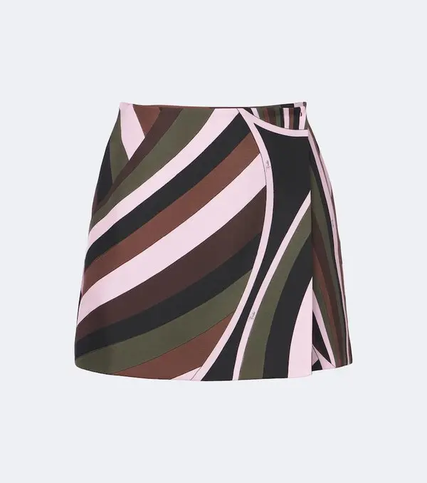 Emilio Pucci Iride Silk Twill Wrap Skirt - Multicoloured