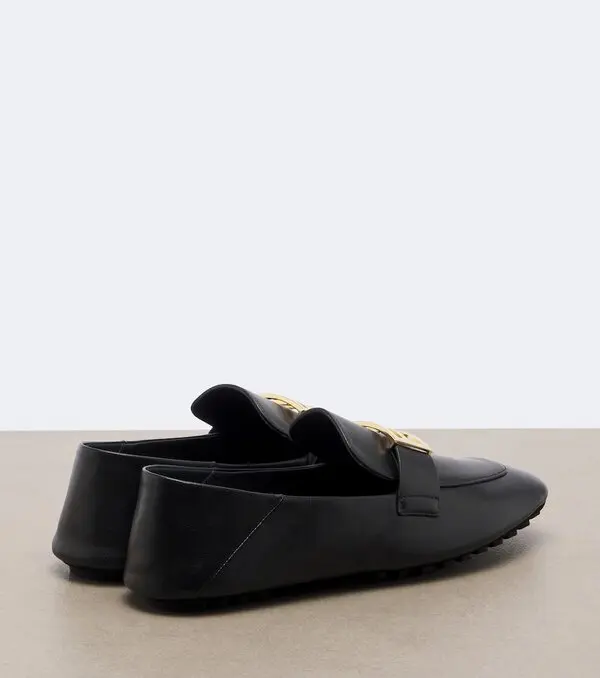 Fendi Tube Leather Driving Shoes