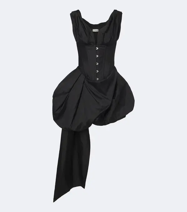 Staud Fabianne Silk Corset Dress