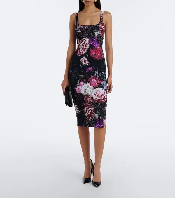 Roberto Cavalli Floral Midi Dress