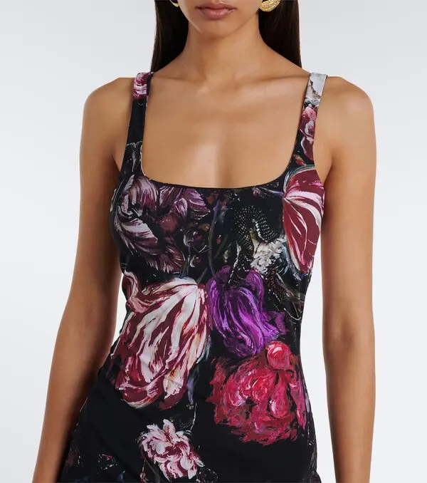 Roberto Cavalli Floral Midi Dress