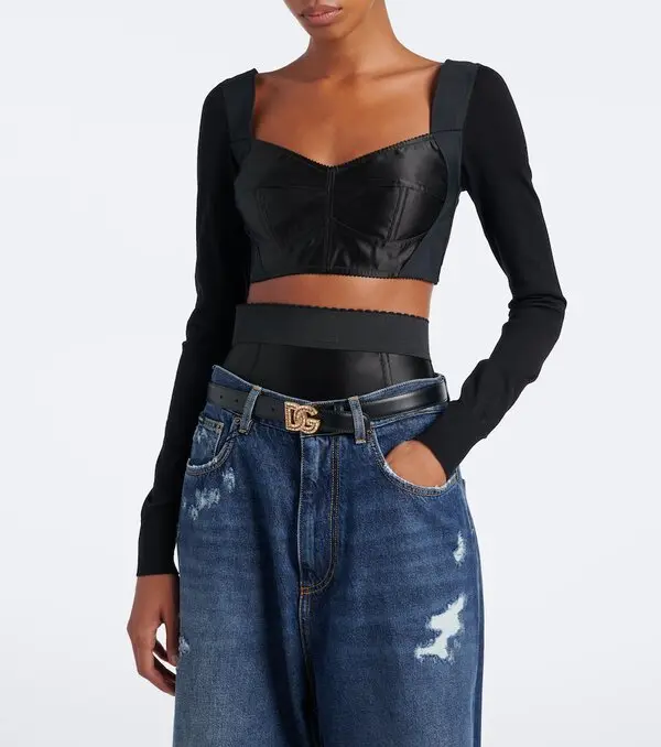 Dolce & Gabbana Satin Bra Top