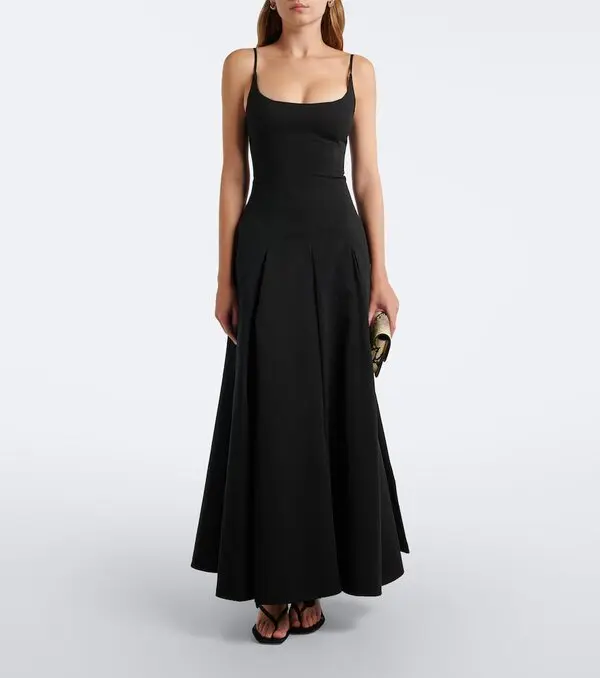 Staud Jill Cotton-blend Maxi Dress