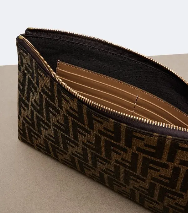 Fendi Tube Medium Ff Zucca Pouch
