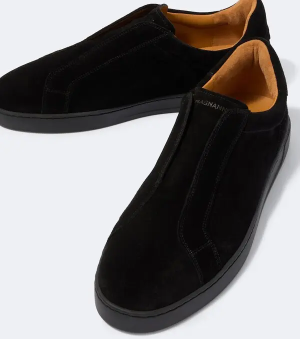 Magnanni Canelo Slip Suede Sneakers - Black