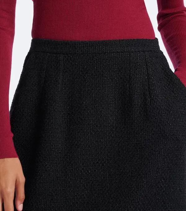Dolce & Gabbana Cotton And Linen-blend Tweed Pencil Skirt