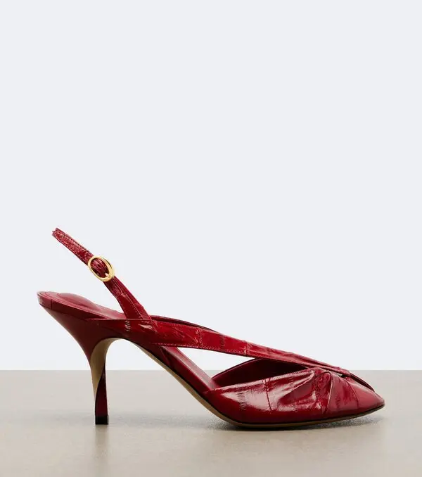 Jacquemus Poisson Leather Peep-toe Pumps