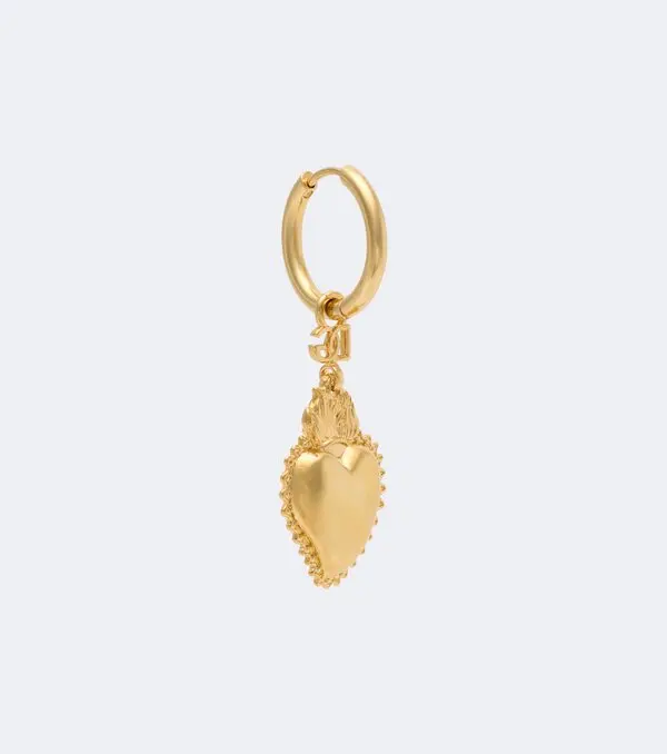 Dolce & Gabbana Sacro Cuore Dg Embellished Hoop Earrings