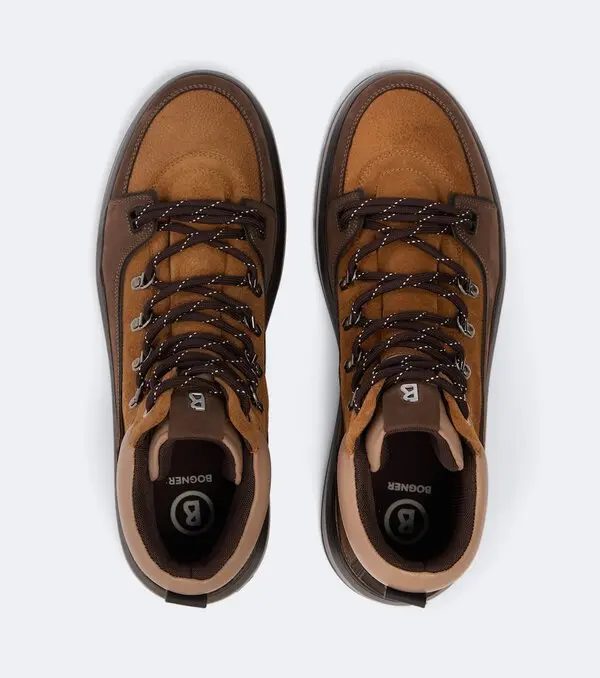 Bogner Antwerp Leather And Suede Lace-up Boots