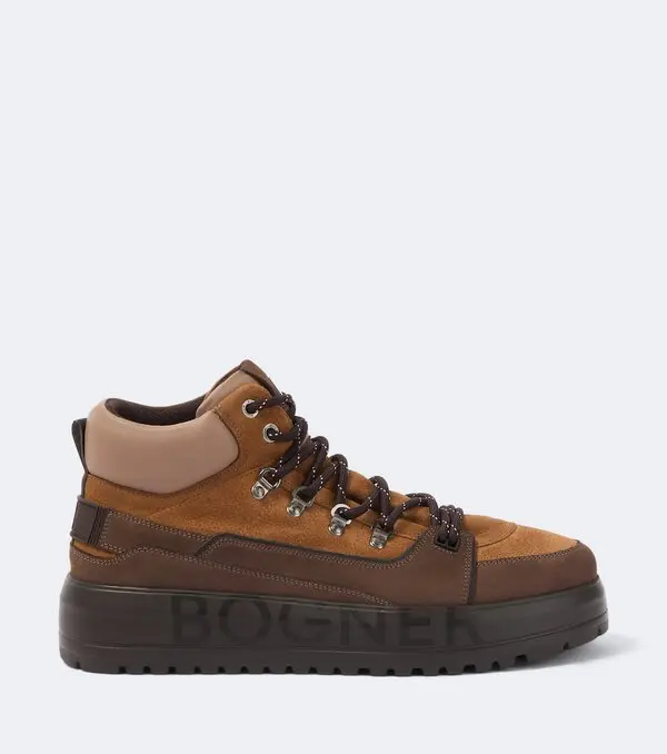 Bogner Antwerp Leather And Suede Lace-up Boots