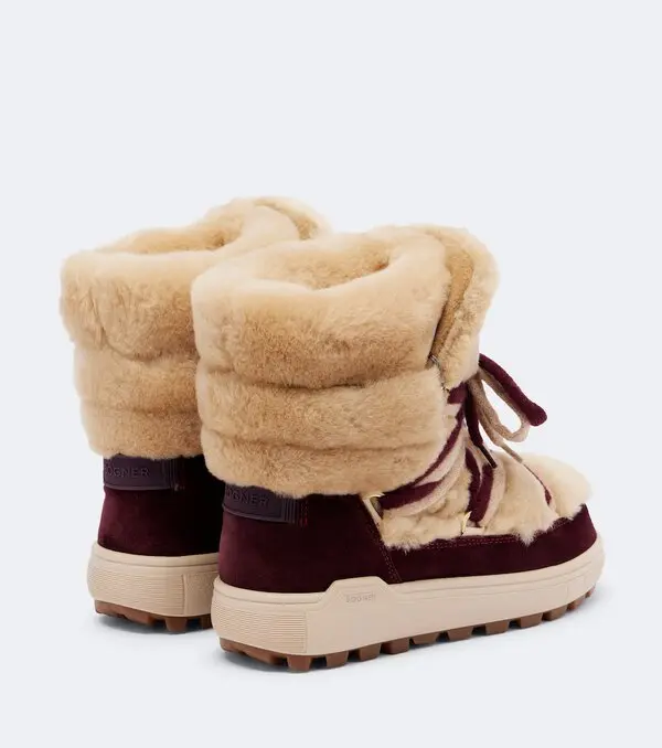 Bogner Chamonix Shearling And Suede Snow Boots