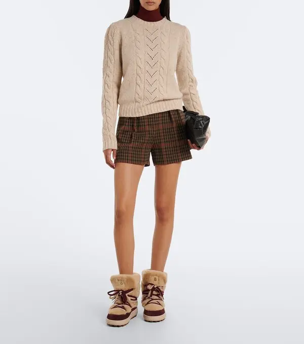 Bogner Chamonix Shearling And Suede Snow Boots