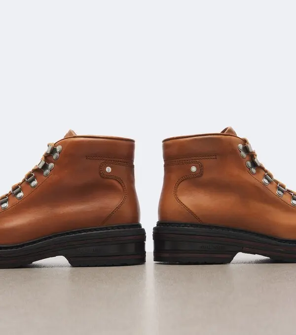 Miu Miu Leather Lace-up Boots