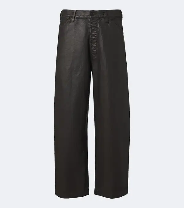 LEMAIRE Coated Barrel-leg Jeans - Black