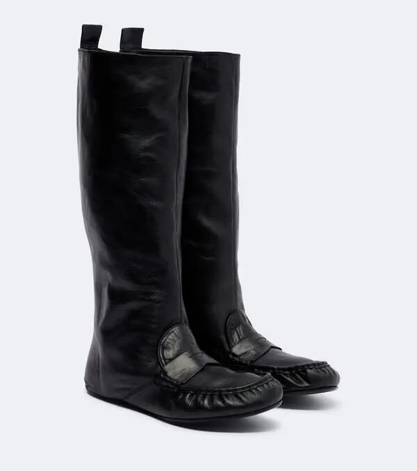Acne Studios Bojan Leather Knee-high Boots