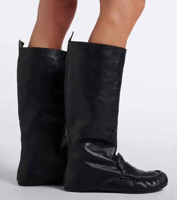 Acne Studios Bojan Leather Knee-high Boots
