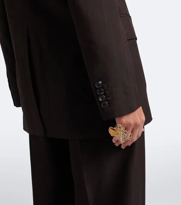 Dries Van Noten Chalk Stripe Single-breasted Blazer